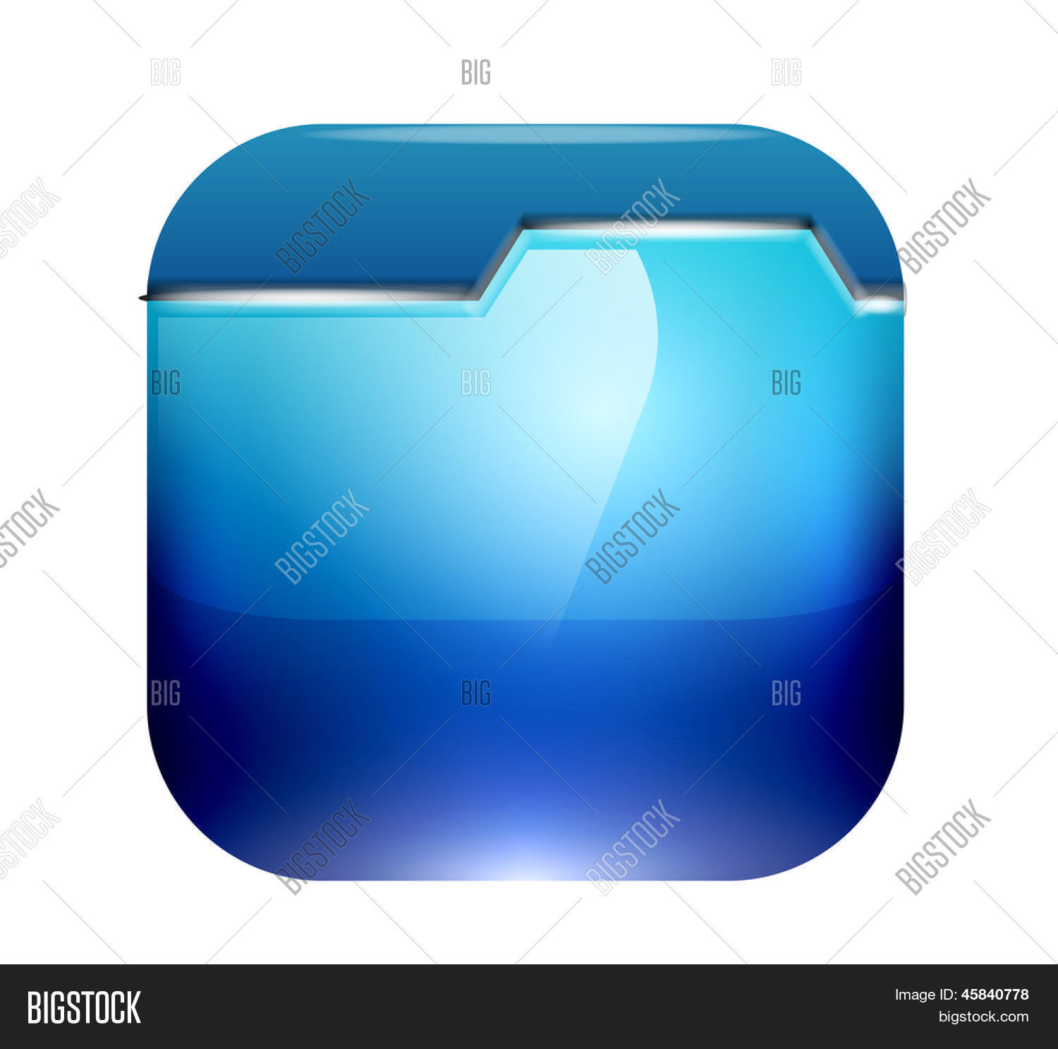 Glossy Folder Icon Vector & Photo (Free Trial) | Bigstock