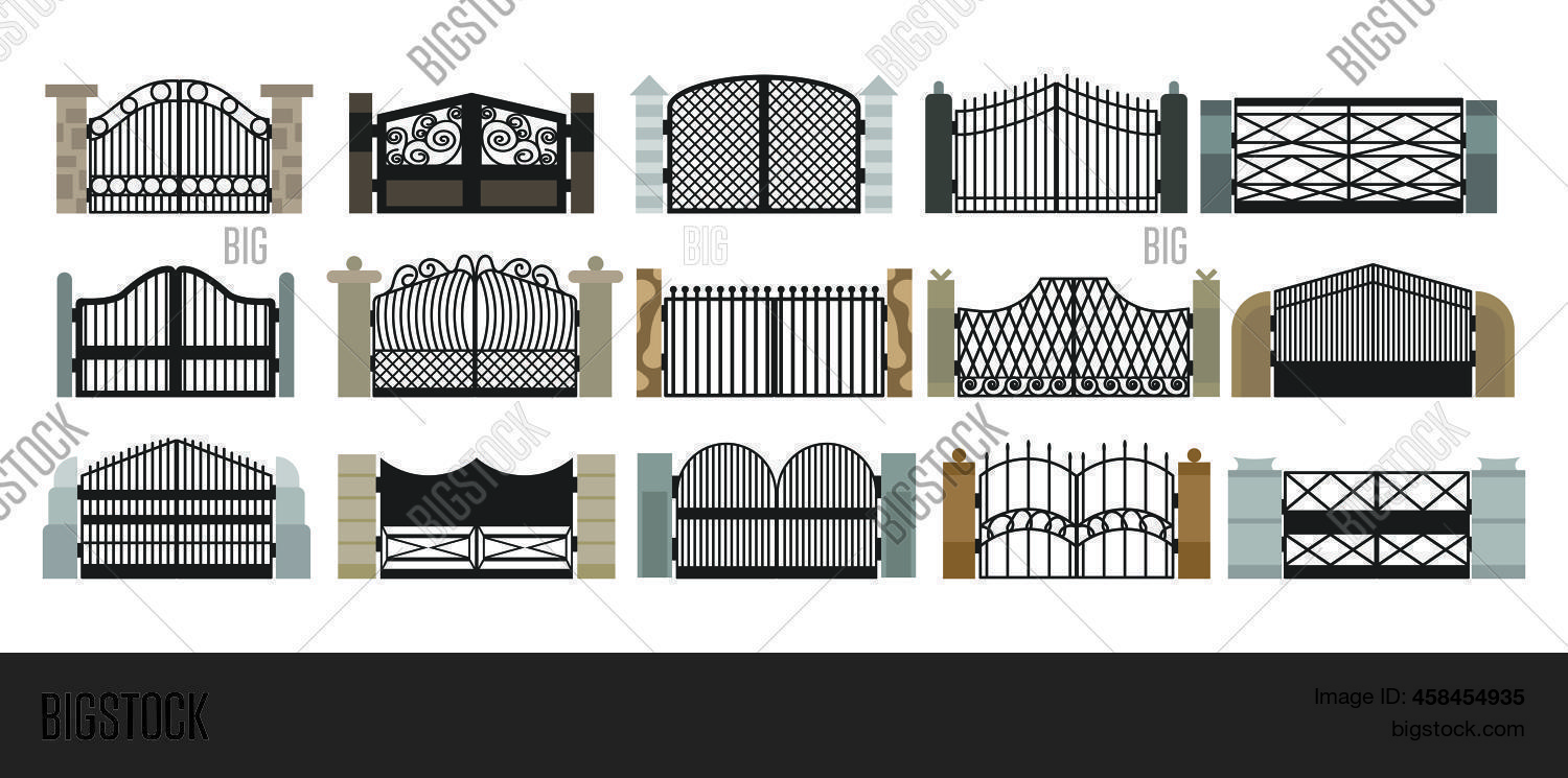 Gate Iron Fence Door Vector & Photo (Free Trial) | Bigstock