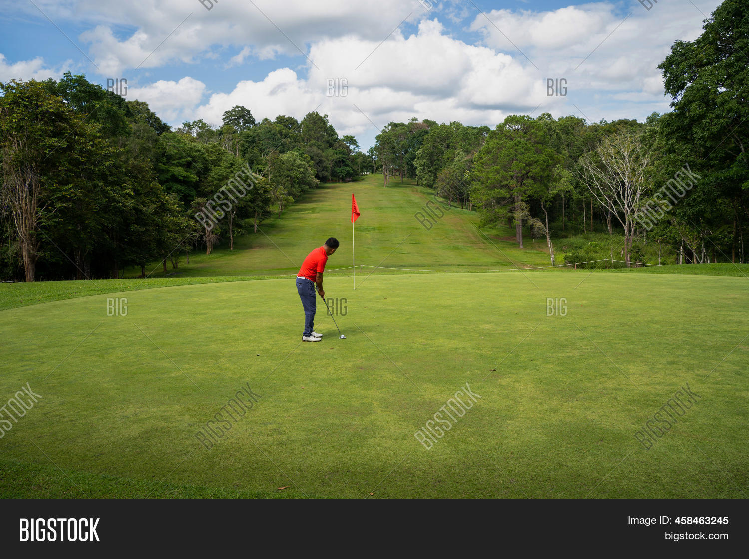 Golfer Putting Ball On Image & Photo (Free Trial) | Bigstock