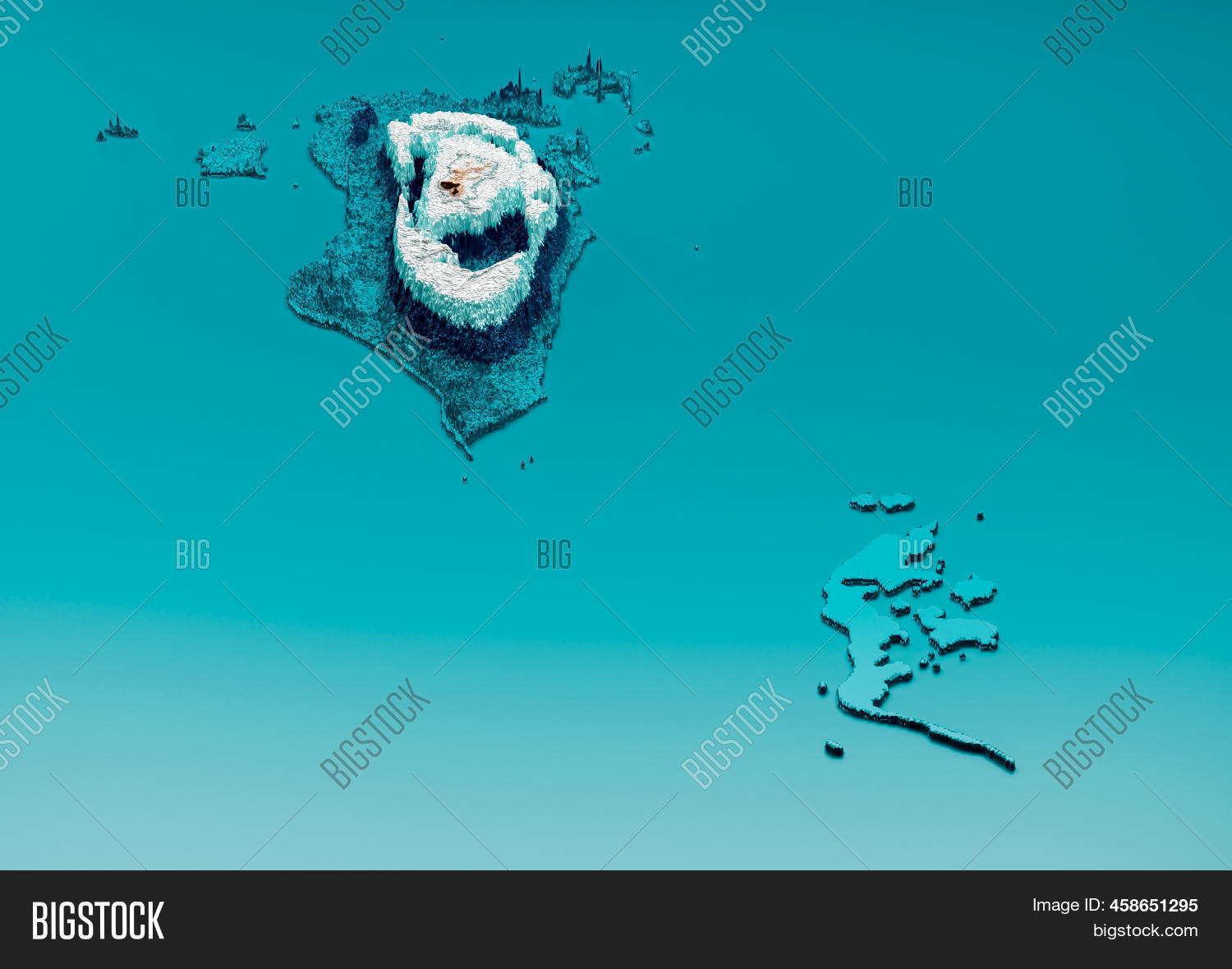 Topographic Bahrain Image & Photo (Free Trial) | Bigstock