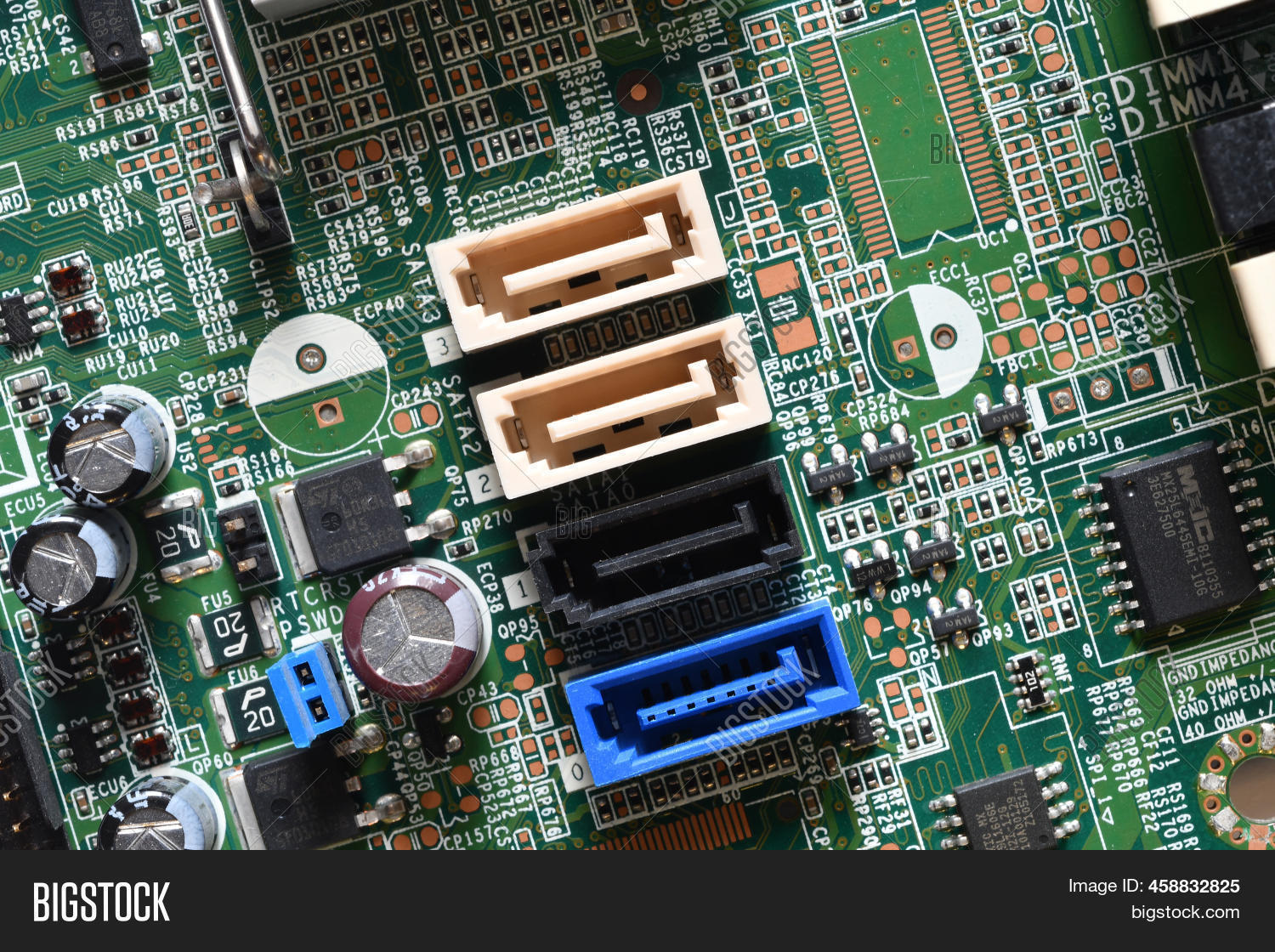 Close- Sata Ports On Image & Photo (Free Trial) | Bigstock
