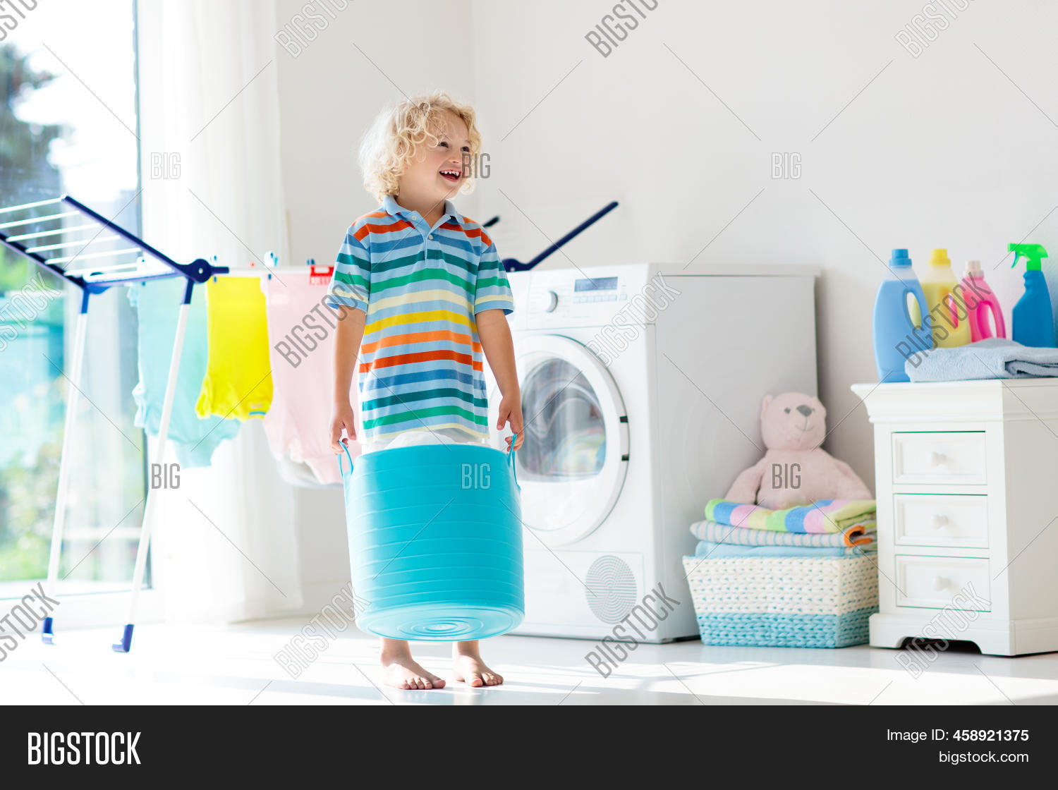 Child Laundry Room Image & Photo (Free Trial) | Bigstock