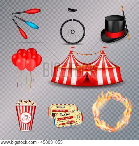 Circus Set Isolated Vector & Photo (Free Trial) | Bigstock