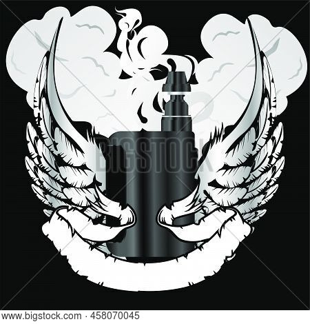 Vape Winged Tattoo Vector & Photo (Free Trial) | Bigstock