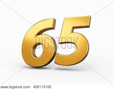 Gold Number 65 Sixty Image & Photo (Free Trial) | Bigstock
