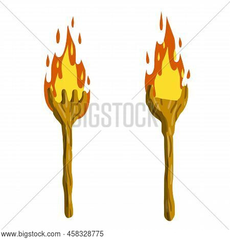 Torch On Stick. Fire Vector & Photo (Free Trial) | Bigstock
