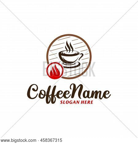 Fire Coffee Logo Vector & Photo (Free Trial) | Bigstock