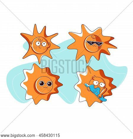 Sun Cartoon Style. Vector & Photo (Free Trial) | Bigstock