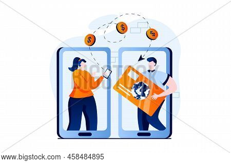 E-payment Process Vector & Photo (Free Trial) | Bigstock