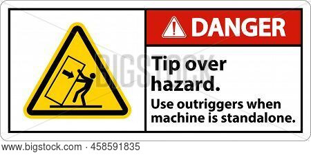 Danger Tip Over Vector & Photo (Free Trial) | Bigstock