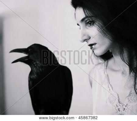 Young Woman Raven Image & Photo (Free Trial) | Bigstock