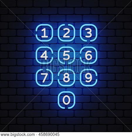 Number Neon On Light Vector & Photo (Free Trial) | Bigstock
