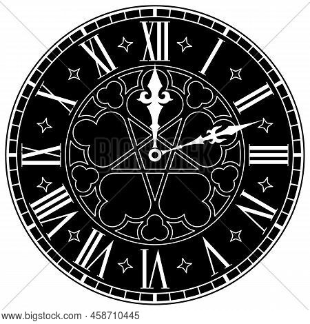 Gothic Clock Face Vector & Photo (Free Trial) | Bigstock