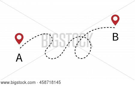 Curved Dashed Line B Vector & Photo (Free Trial) | Bigstock