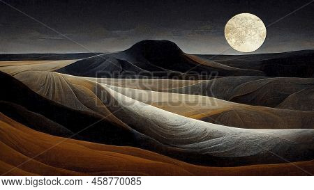 Desert Landscape Night Image & Photo (Free Trial) | Bigstock