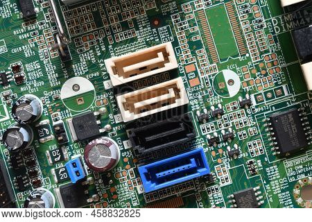 Close- Sata Ports On Image & Photo (Free Trial) | Bigstock