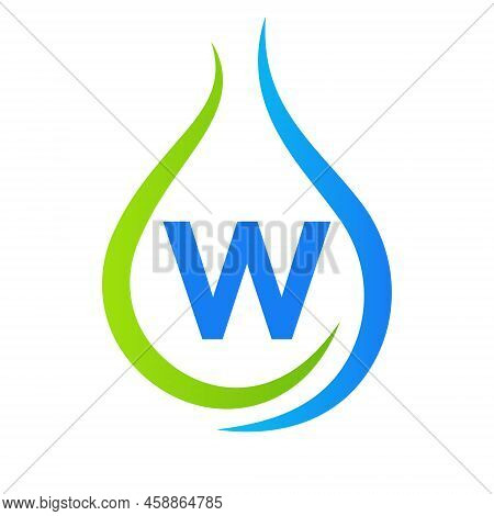 Letter W Drop Water Vector & Photo (Free Trial) | Bigstock