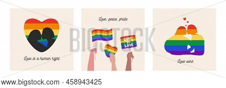 Set Cards Lgbt Pride Vector & Photo (Free Trial) | Bigstock
