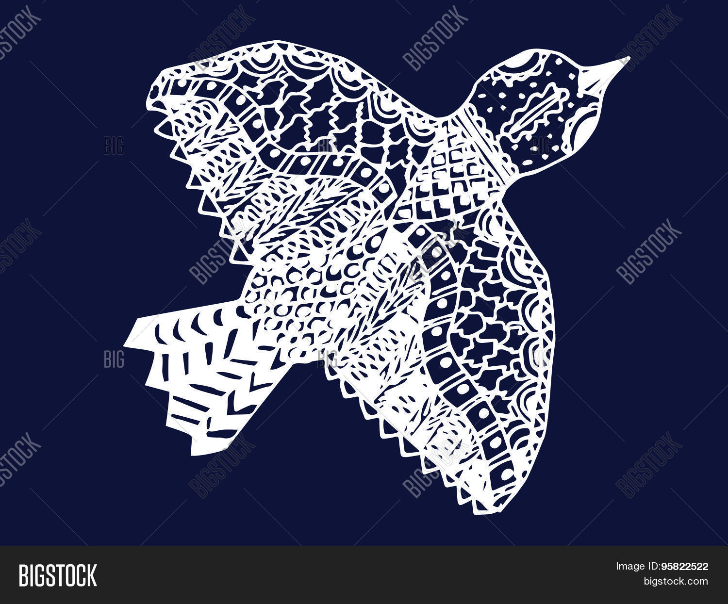 Zentangle Bird Vector & Photo (Free Trial) | Bigstock