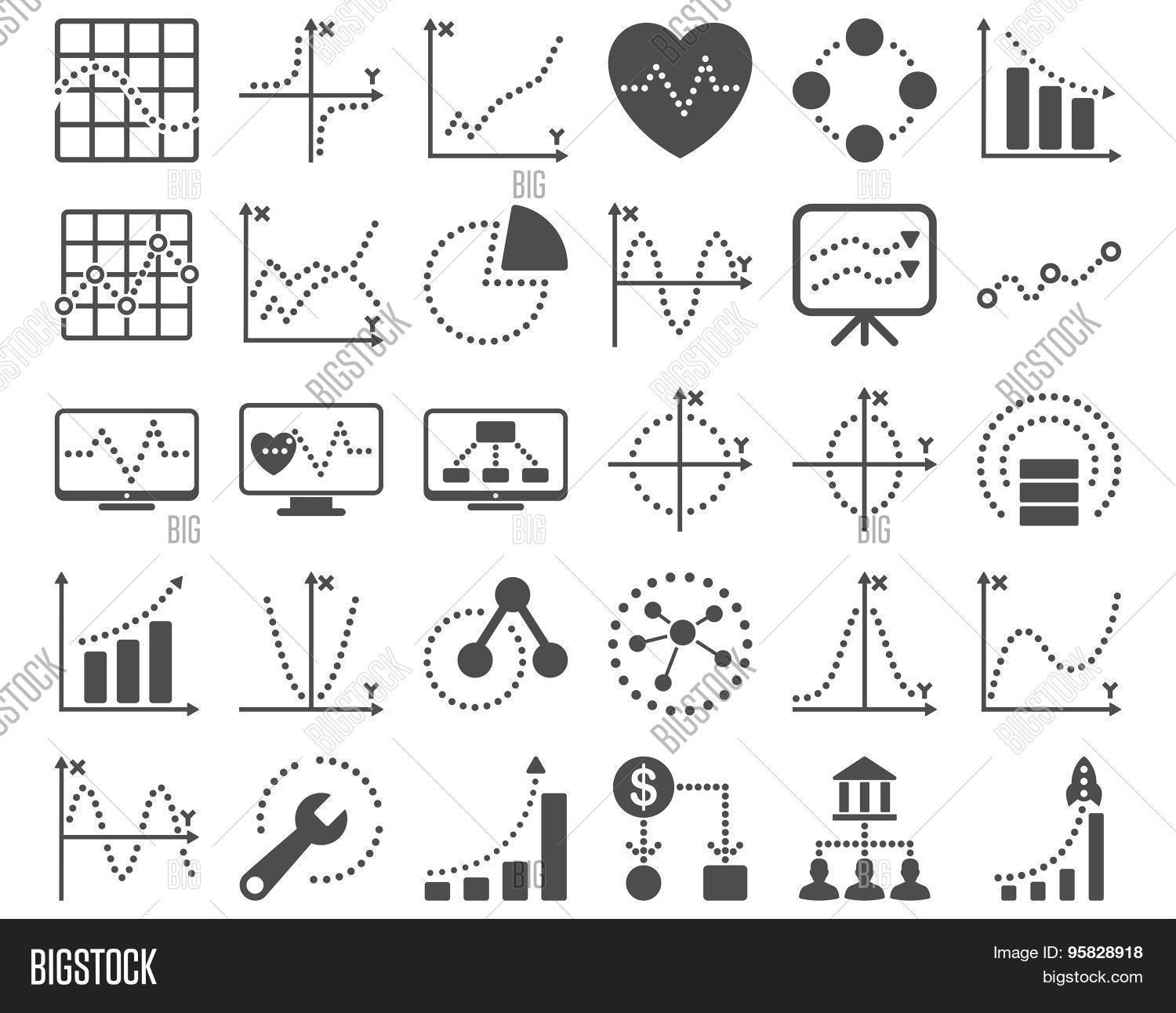 Dotted Charts Icons Vector & Photo (Free Trial) | Bigstock