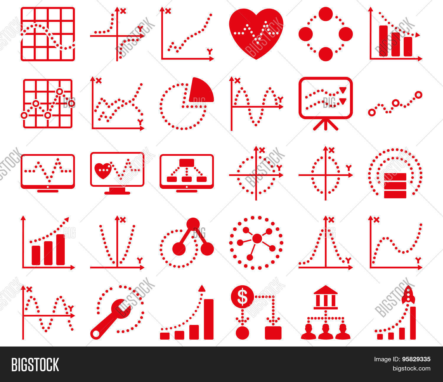 Dotted Charts Icons Vector & Photo (Free Trial) | Bigstock