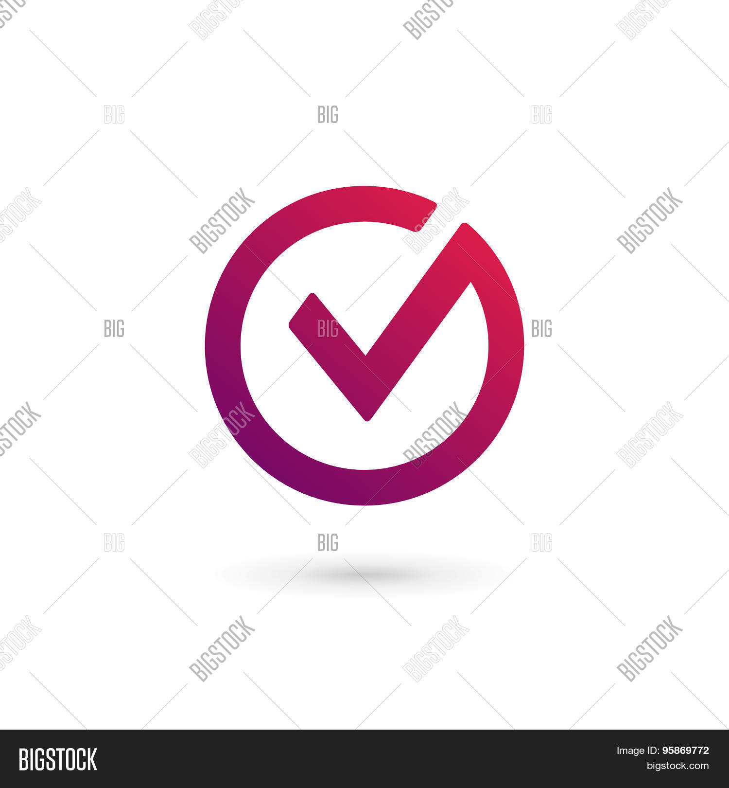 Letter V Check Mark Vector & Photo (Free Trial) | Bigstock