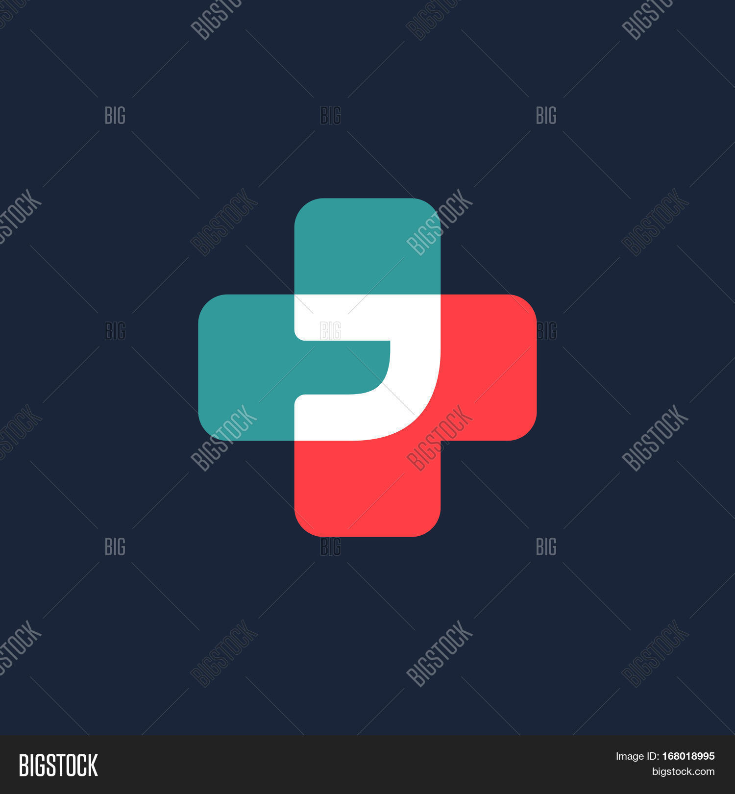 Letter J Cross Plus Vector & Photo (Free Trial) | Bigstock