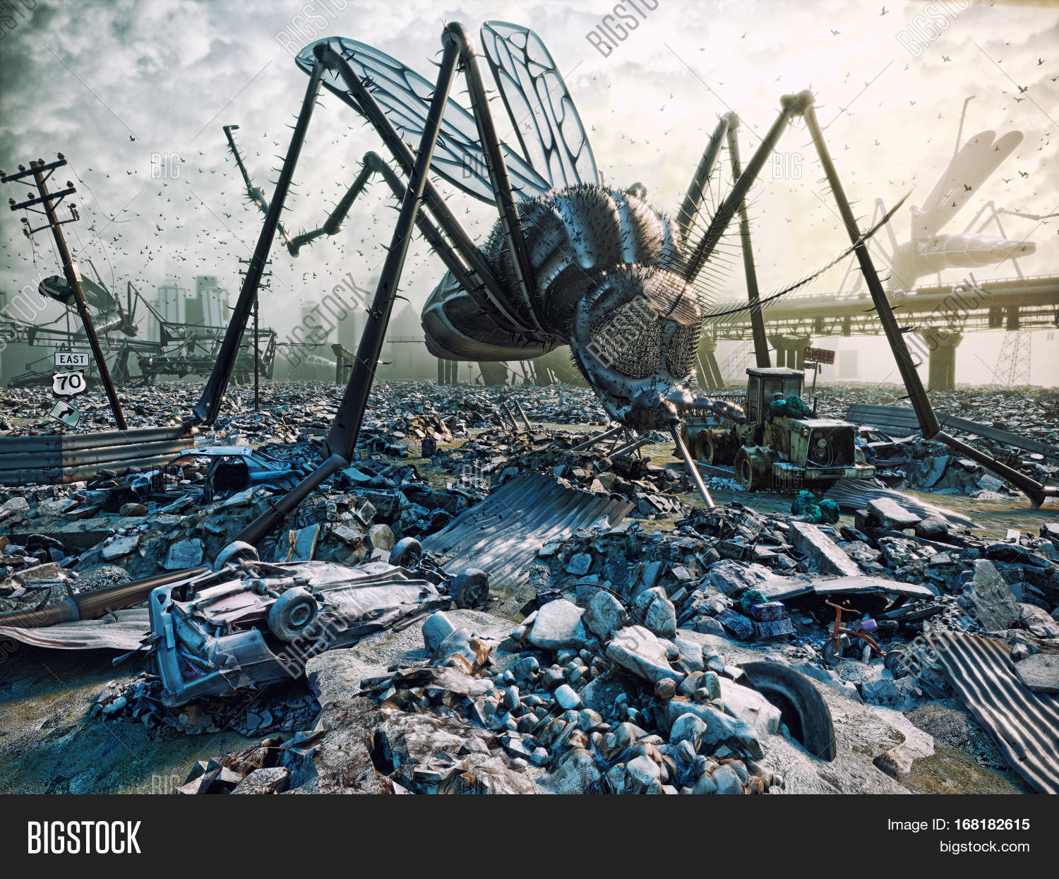 Giant Insects Destroy Image & Photo (Free Trial) | Bigstock