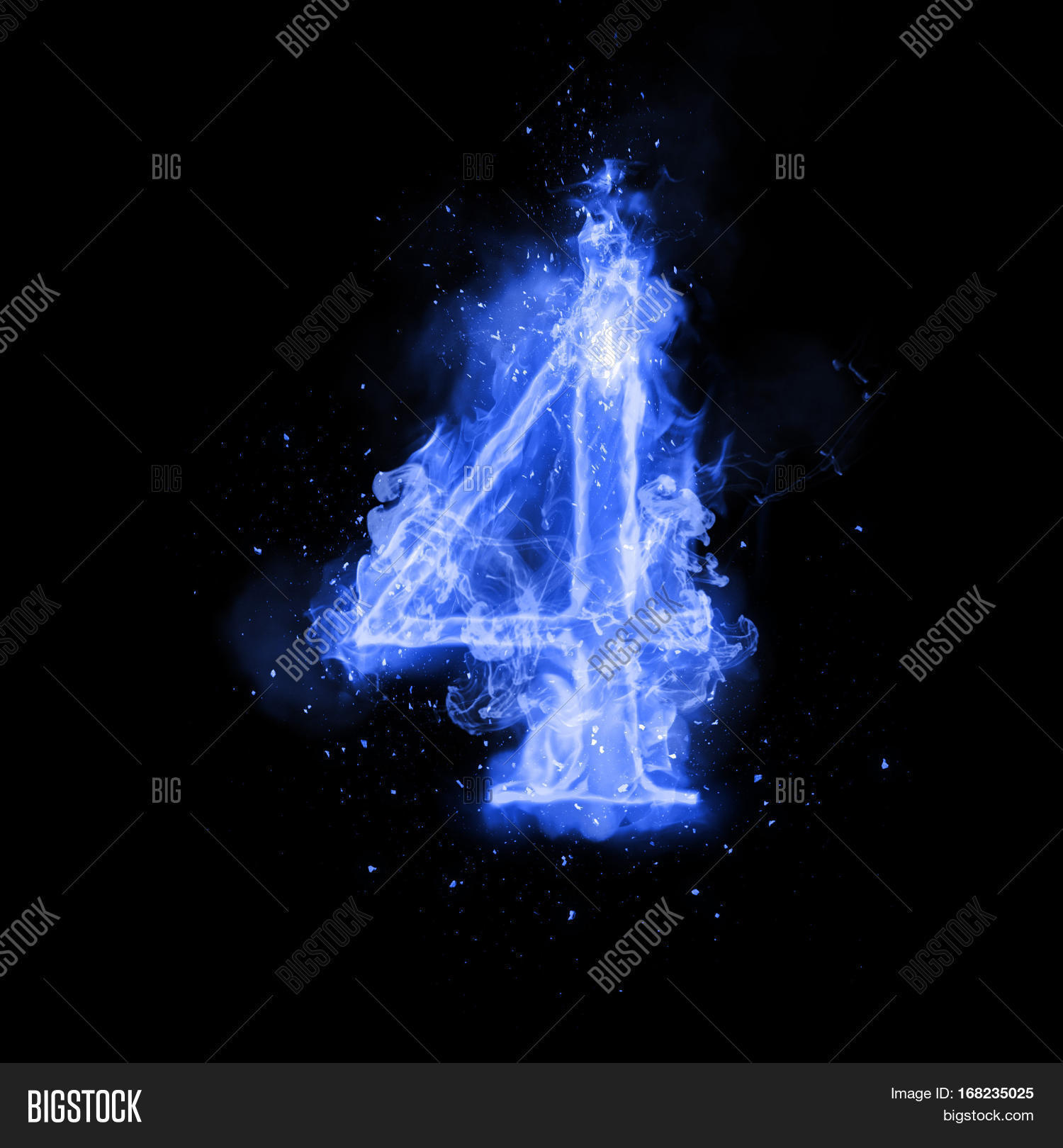 Fire Number 4 Four Image & Photo (Free Trial) | Bigstock