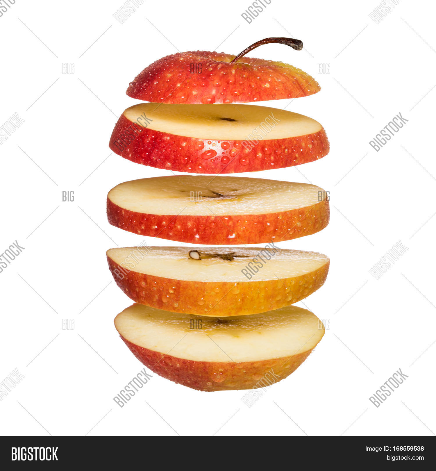 Flying Apple. Sliced Image & Photo (Free Trial) | Bigstock