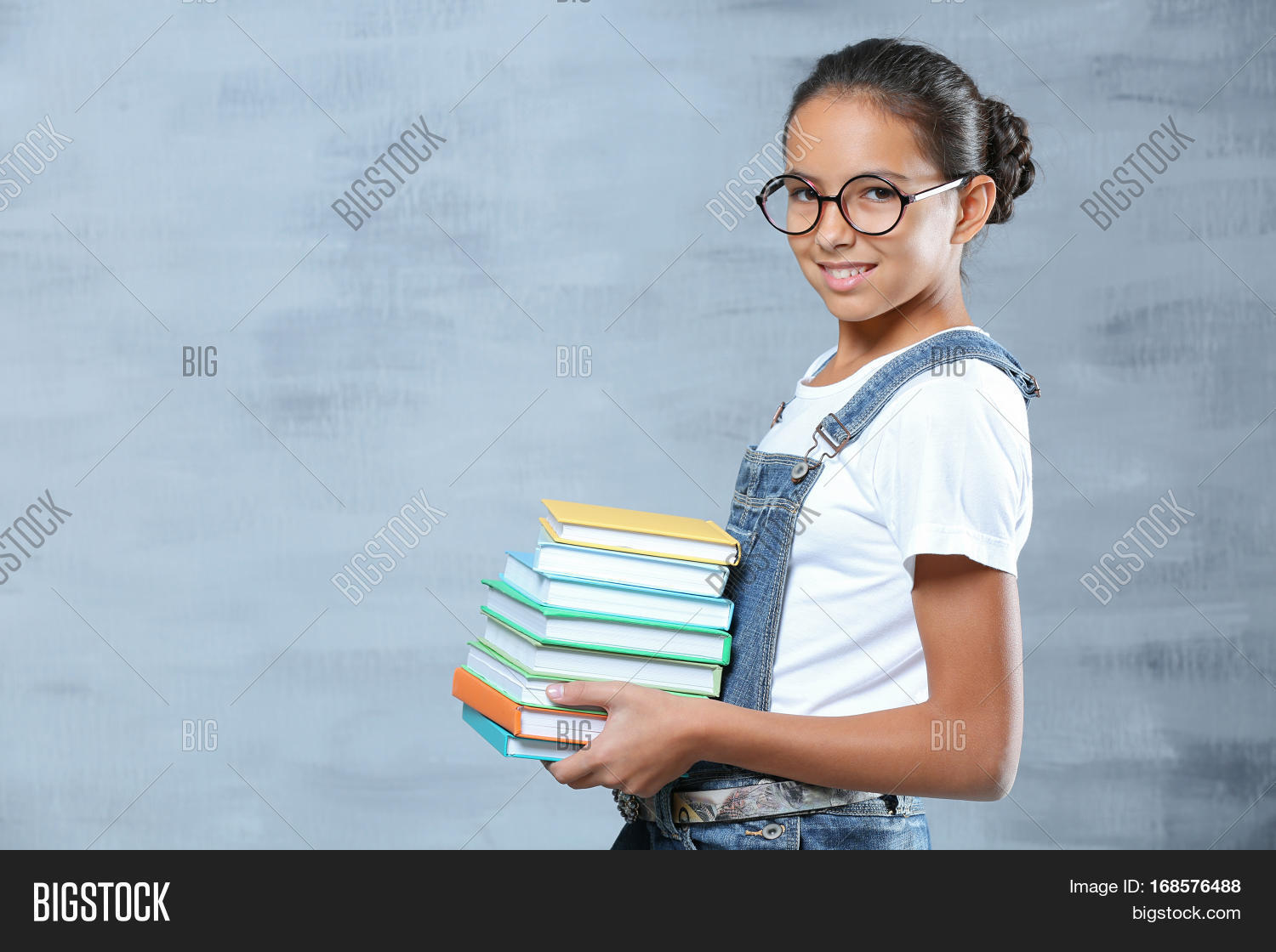 Cute Girl Books On Image & Photo (Free Trial) | Bigstock
