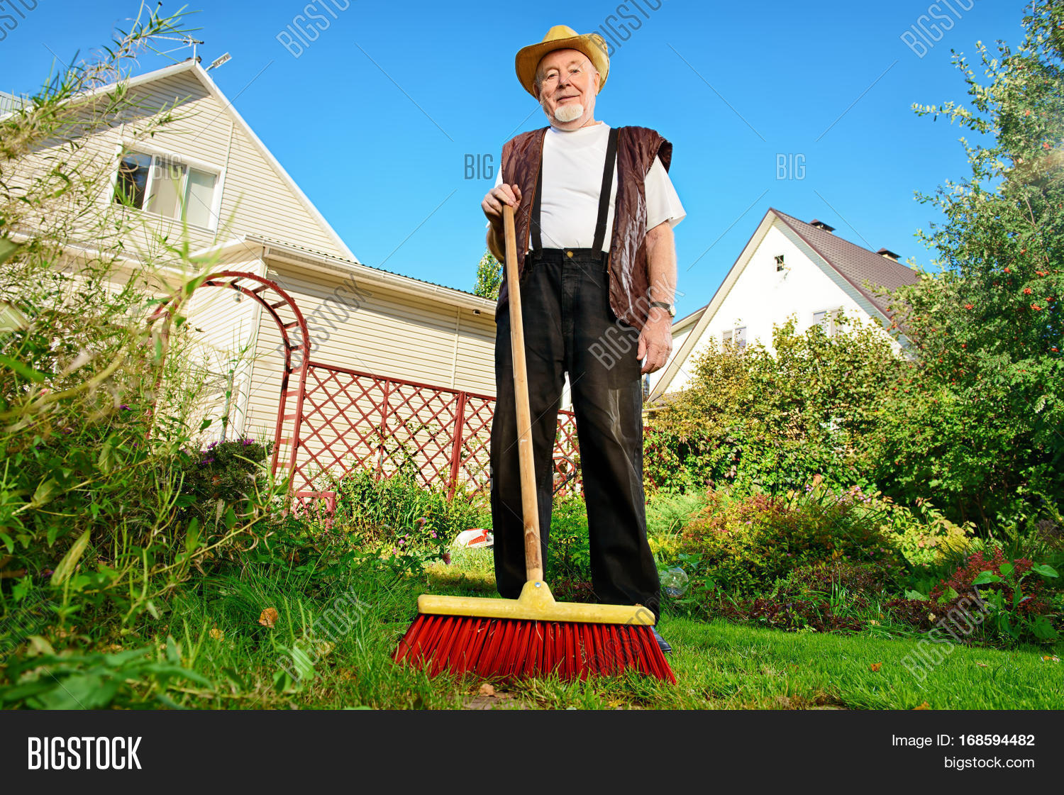 Raking Garden. Happy Image & Photo (Free Trial) | Bigstock