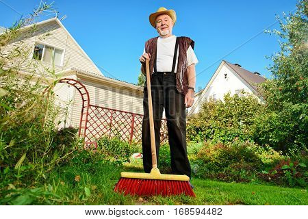 Raking Garden. Happy Image & Photo (Free Trial) | Bigstock