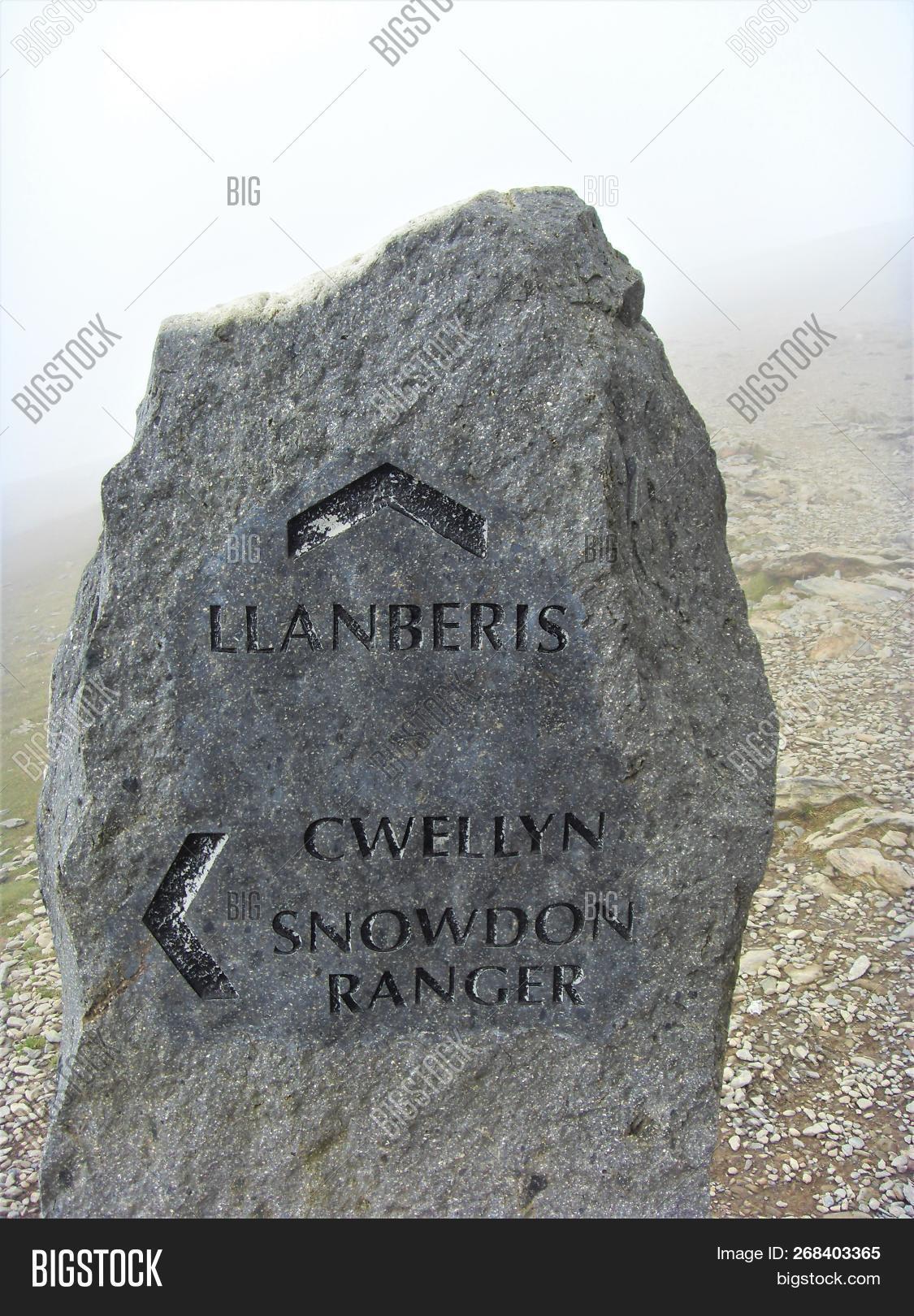 Stone Sign Snowdon Image & Photo (Free Trial) | Bigstock