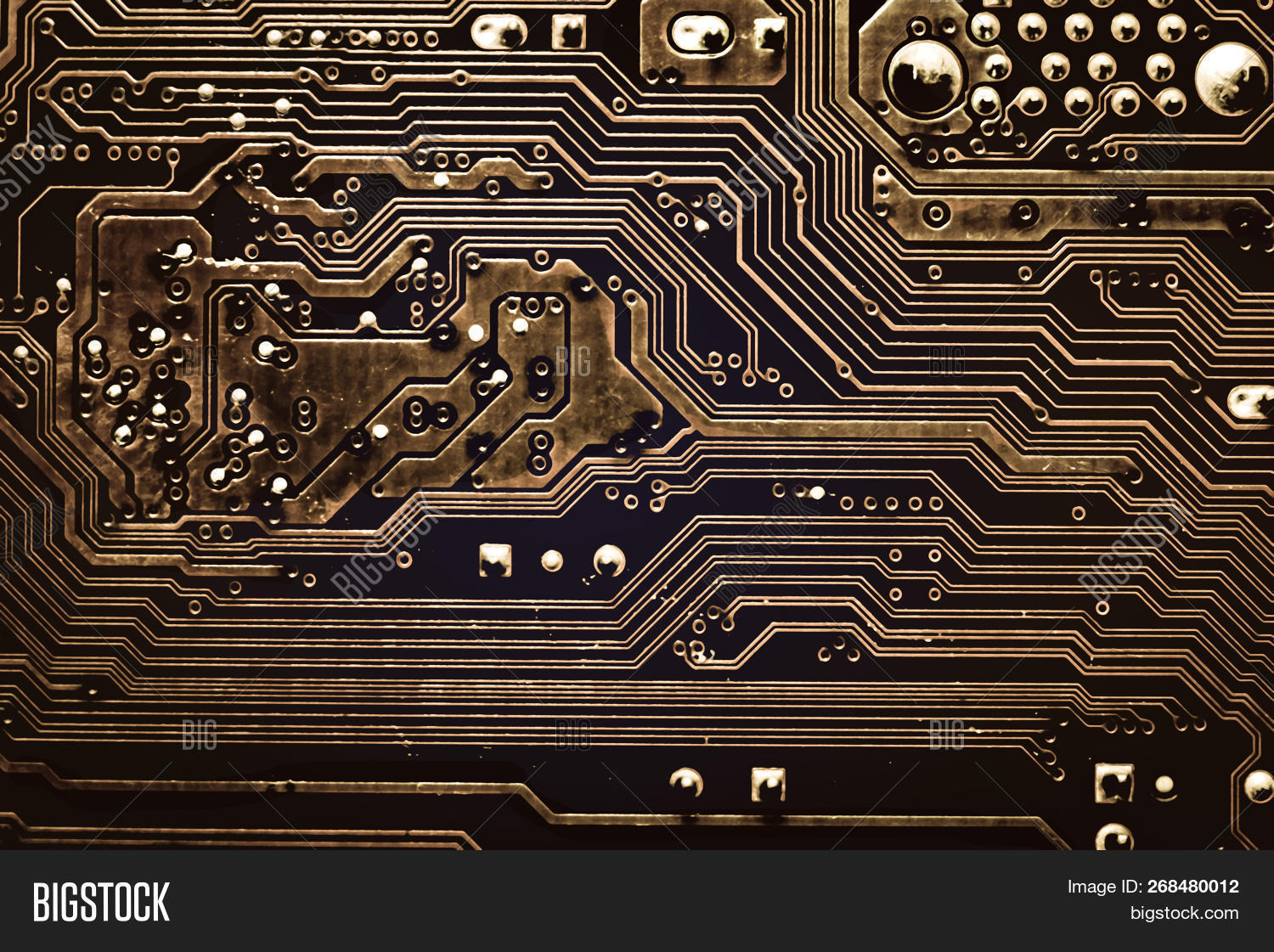 Golden Circuit Board. Image & Photo (Free Trial) | Bigstock
