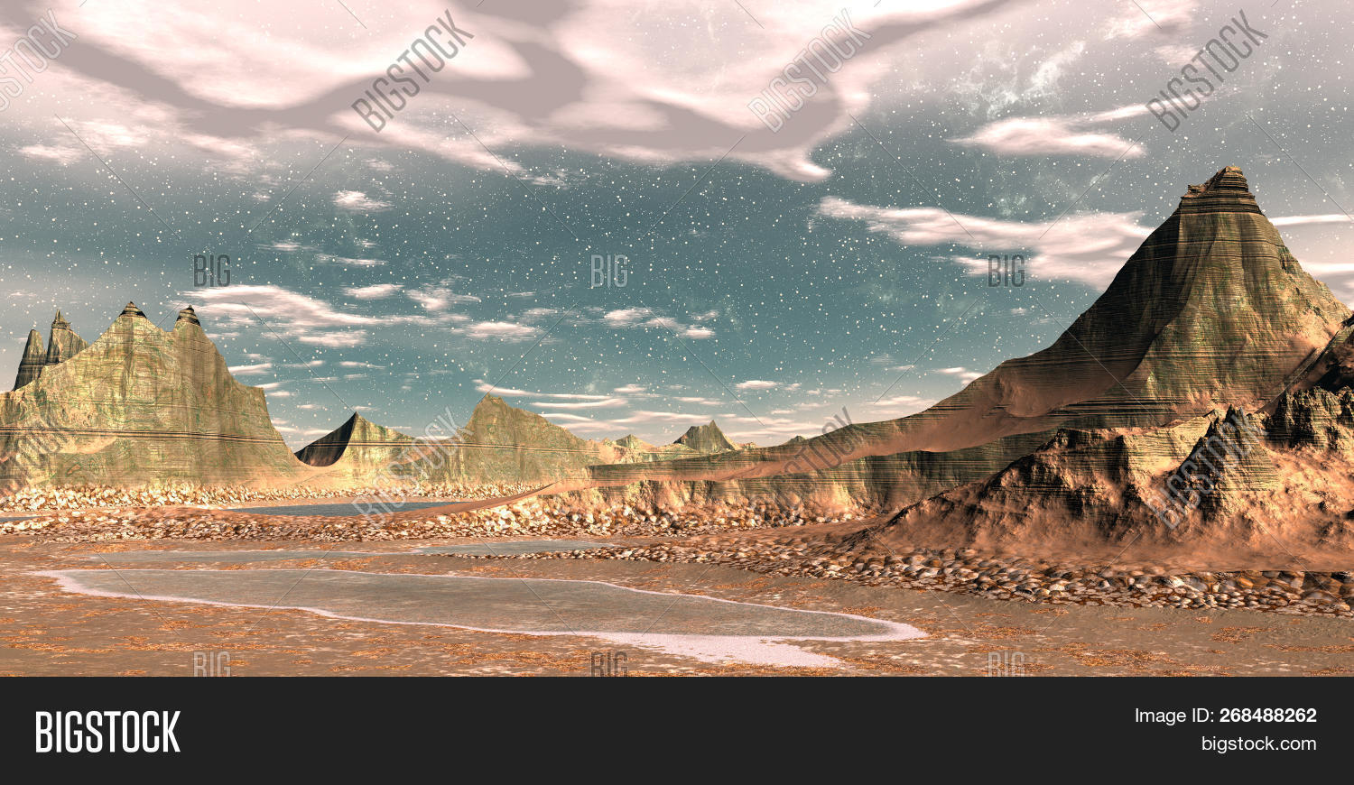 Alien Planet. Mountain Image & Photo (Free Trial) | Bigstock