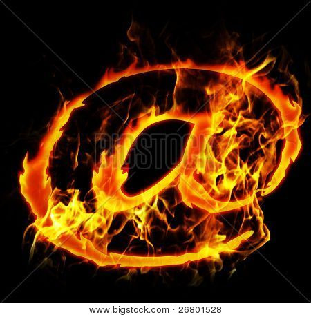 Burning Email Sign Image & Photo (Free Trial) | Bigstock