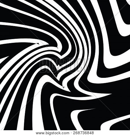 Abstract Vector Background Of Waves, Line Stripes Irregular Wave ...