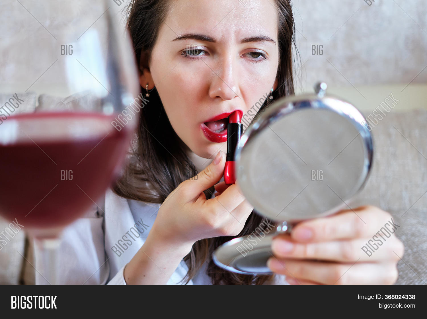 Woman Paints Lipstick Image & Photo (Free Trial) | Bigstock