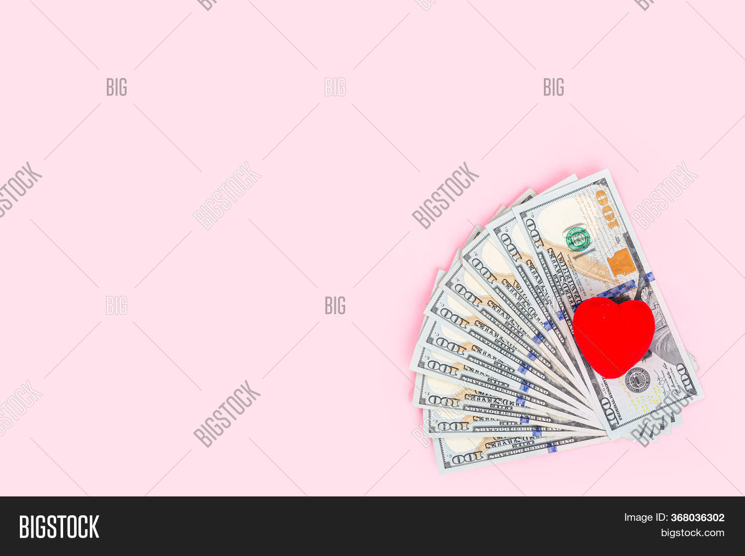 Cash Money Red Heart Image & Photo (Free Trial) | Bigstock