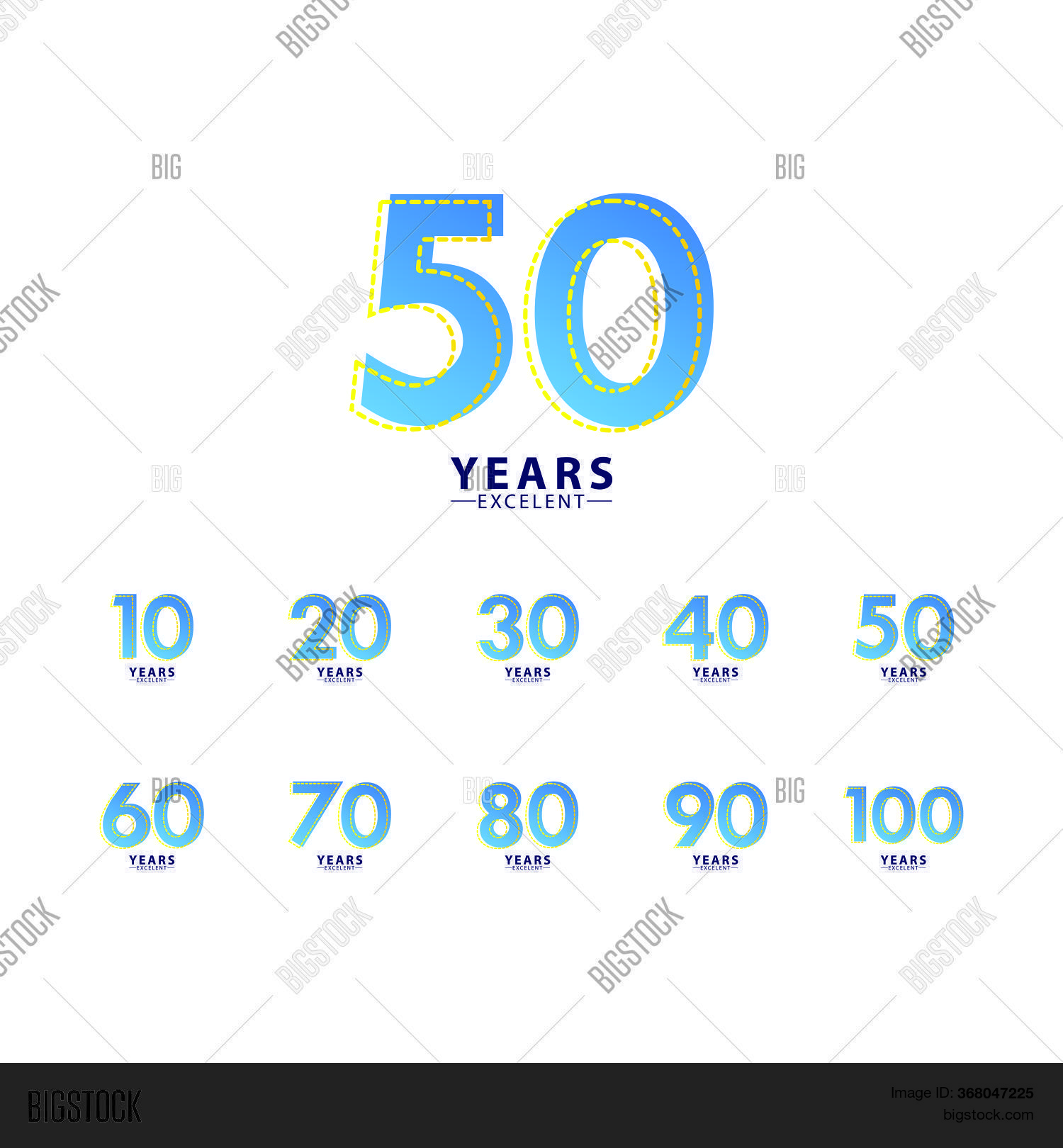 50 Years Excellent Vector & Photo (Free Trial) | Bigstock