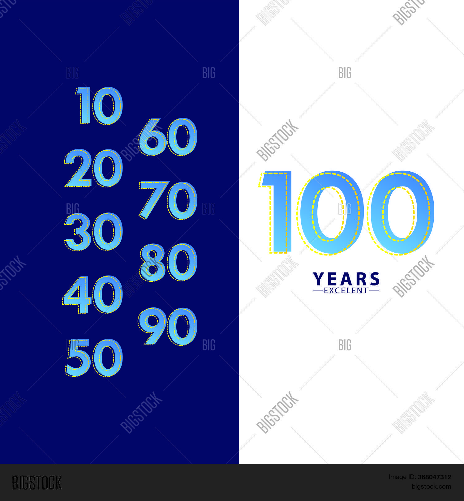 100 Years Excellent Vector & Photo (Free Trial) | Bigstock