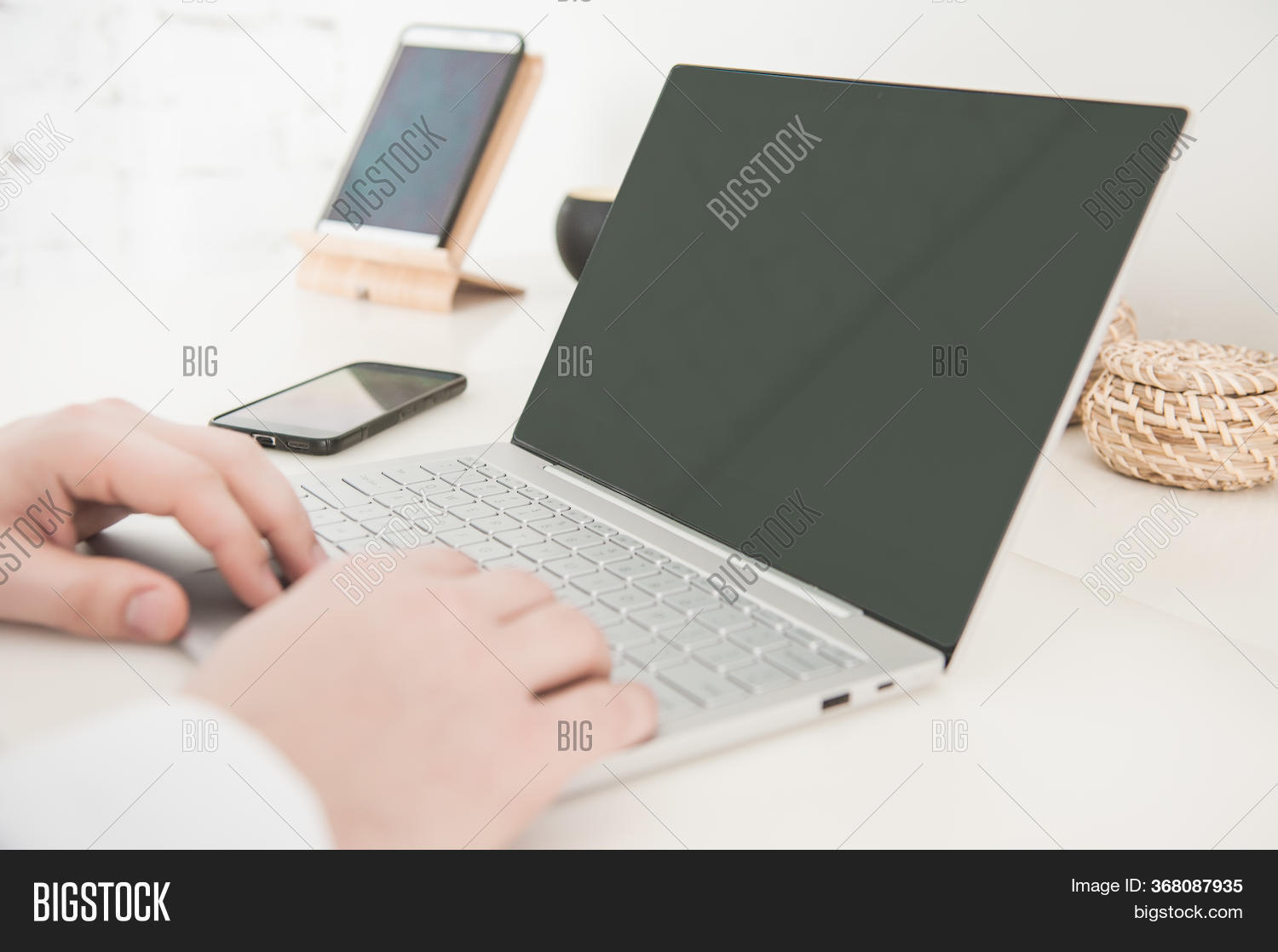 Hands Man Laptop. Image & Photo (Free Trial) | Bigstock