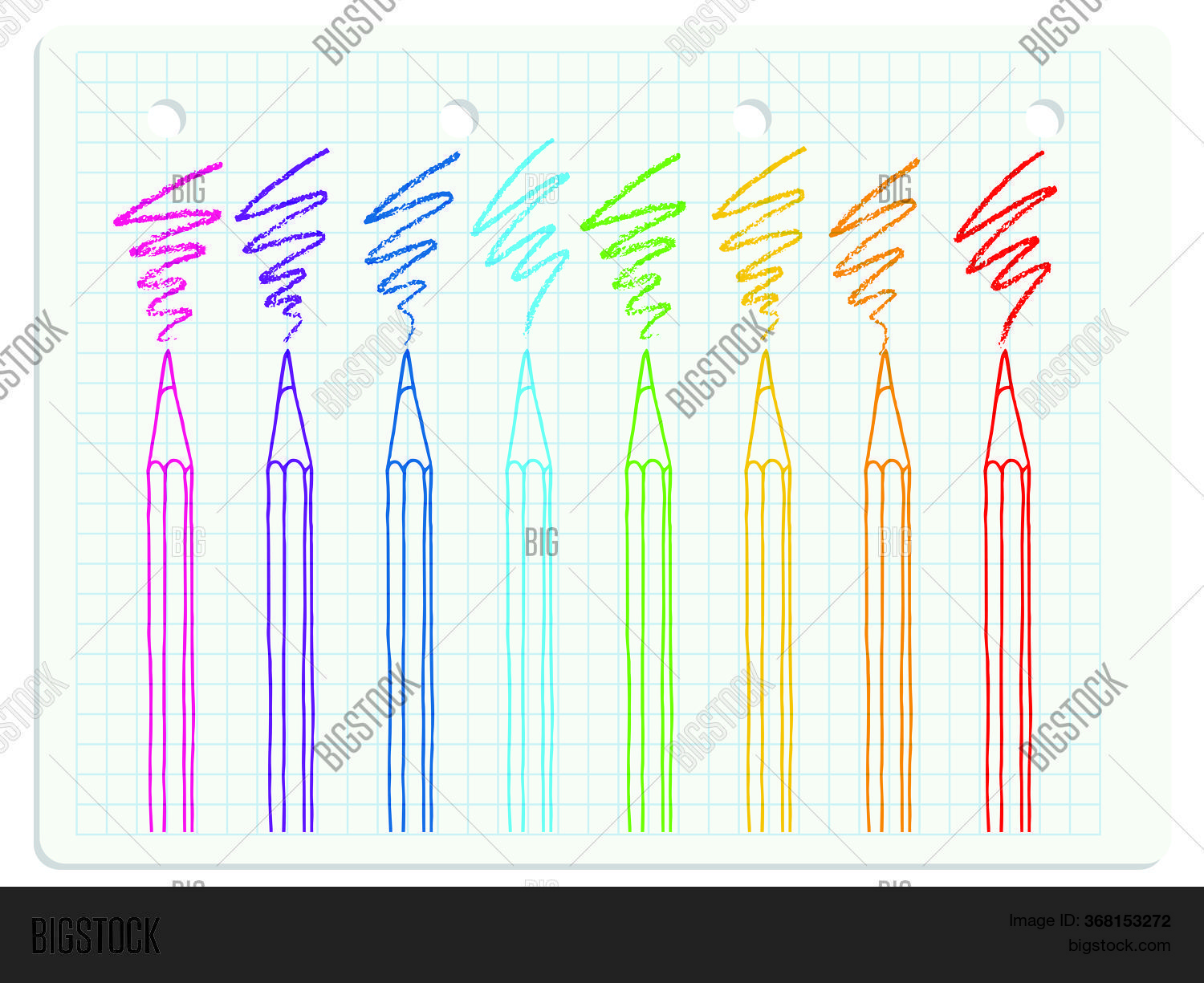 Colored Pencils Hatch Vector & Photo (Free Trial) | Bigstock