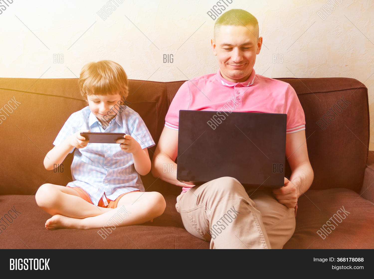 Happy Young Father Sit Image & Photo (Free Trial) | Bigstock