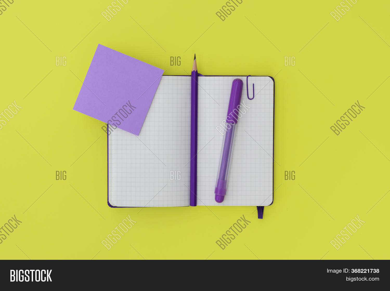 Purple Notepad, Pencil Image & Photo (Free Trial) | Bigstock