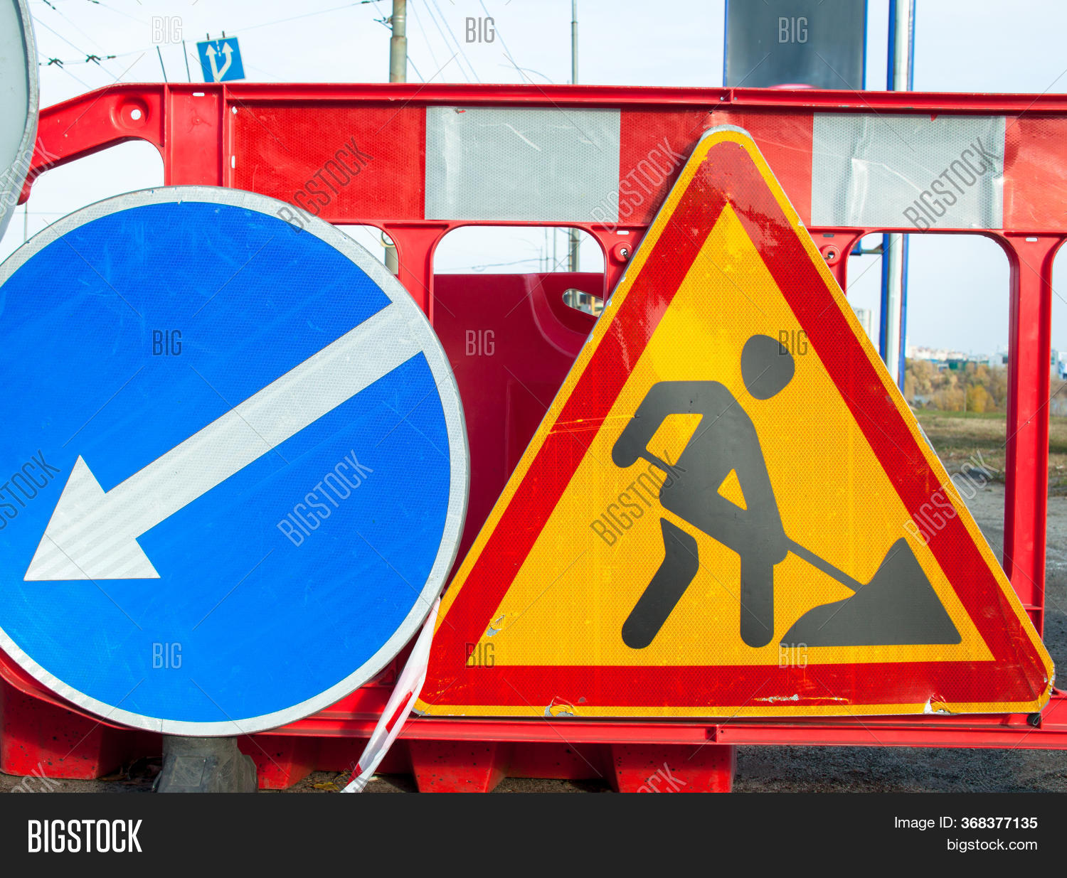 Road Works. Traffic Image & Photo (Free Trial) | Bigstock