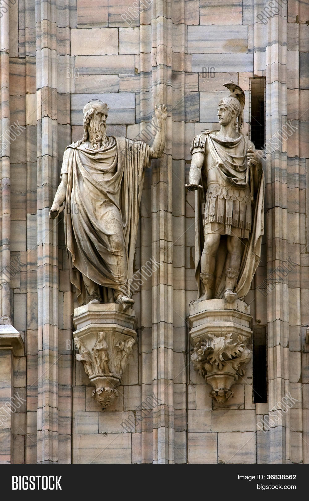 Two Statue Church Image & Photo (Free Trial) | Bigstock