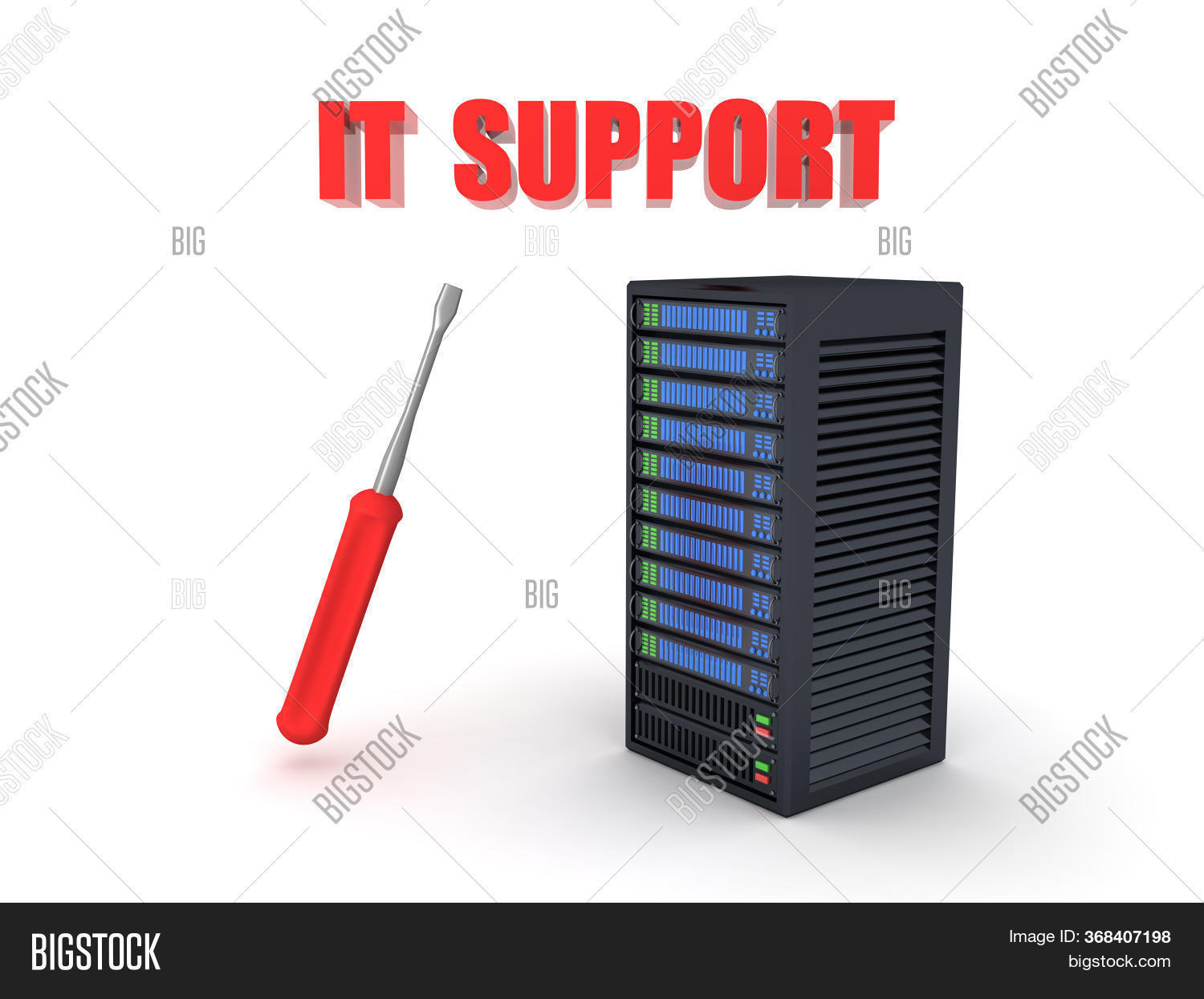 3D Server Red Text Image & Photo (Free Trial) | Bigstock