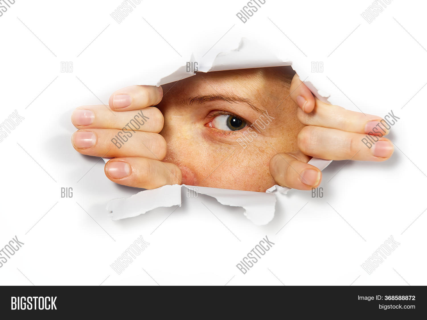 Young Woman Peeping Image & Photo (Free Trial) | Bigstock